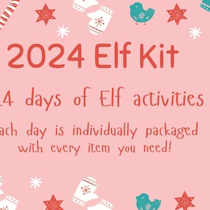 24 Day Elf Kit, Christmas Elves, Christmas Elf Activities Kit, Elf ...