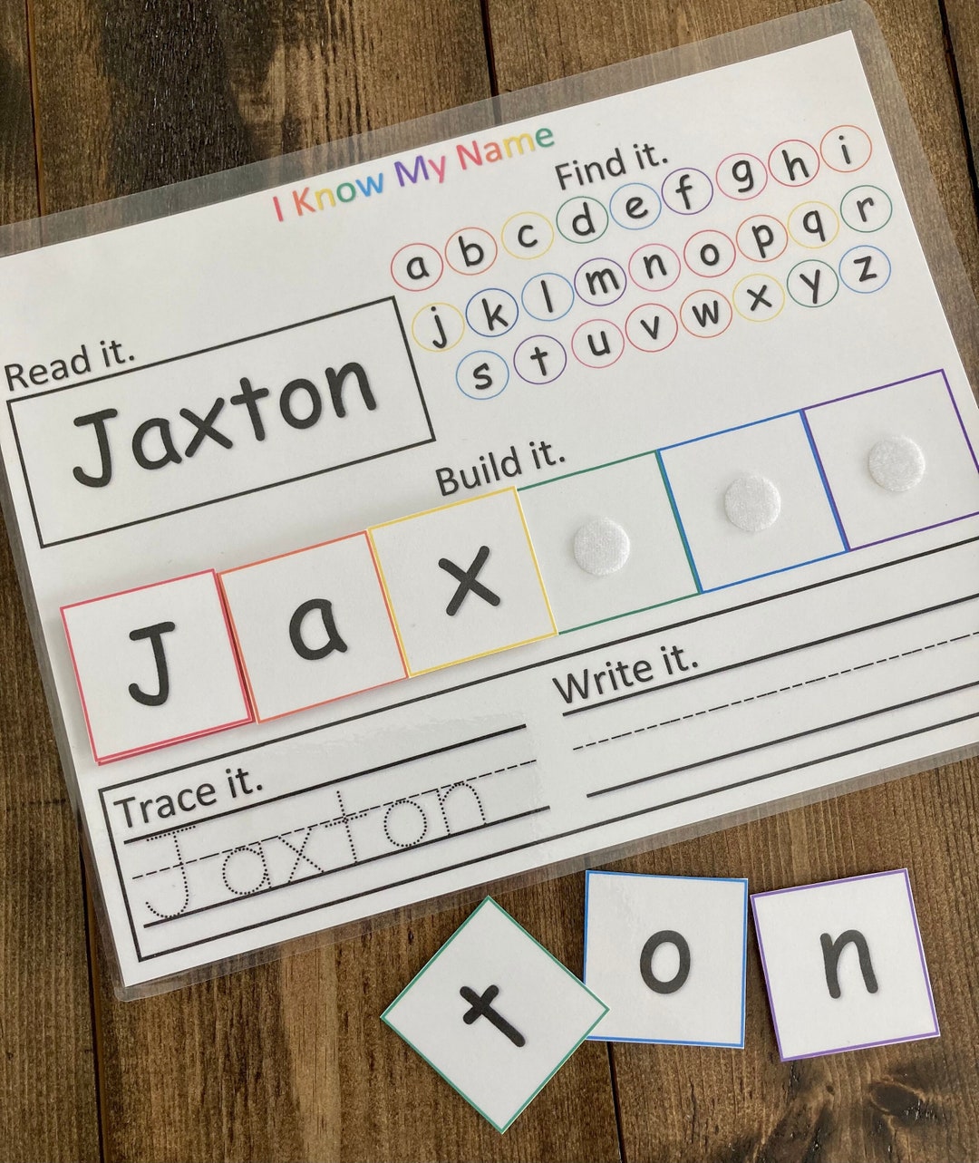 Name Mat- I Know My Name, Read It, Find It, Build It, Trace It, Write ...
