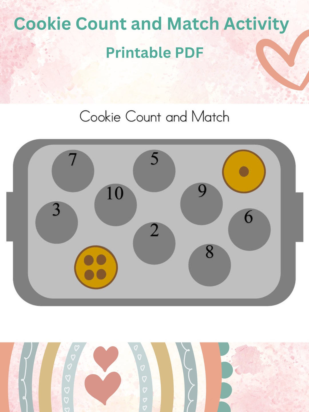 Cookie Count and Match - Etsy