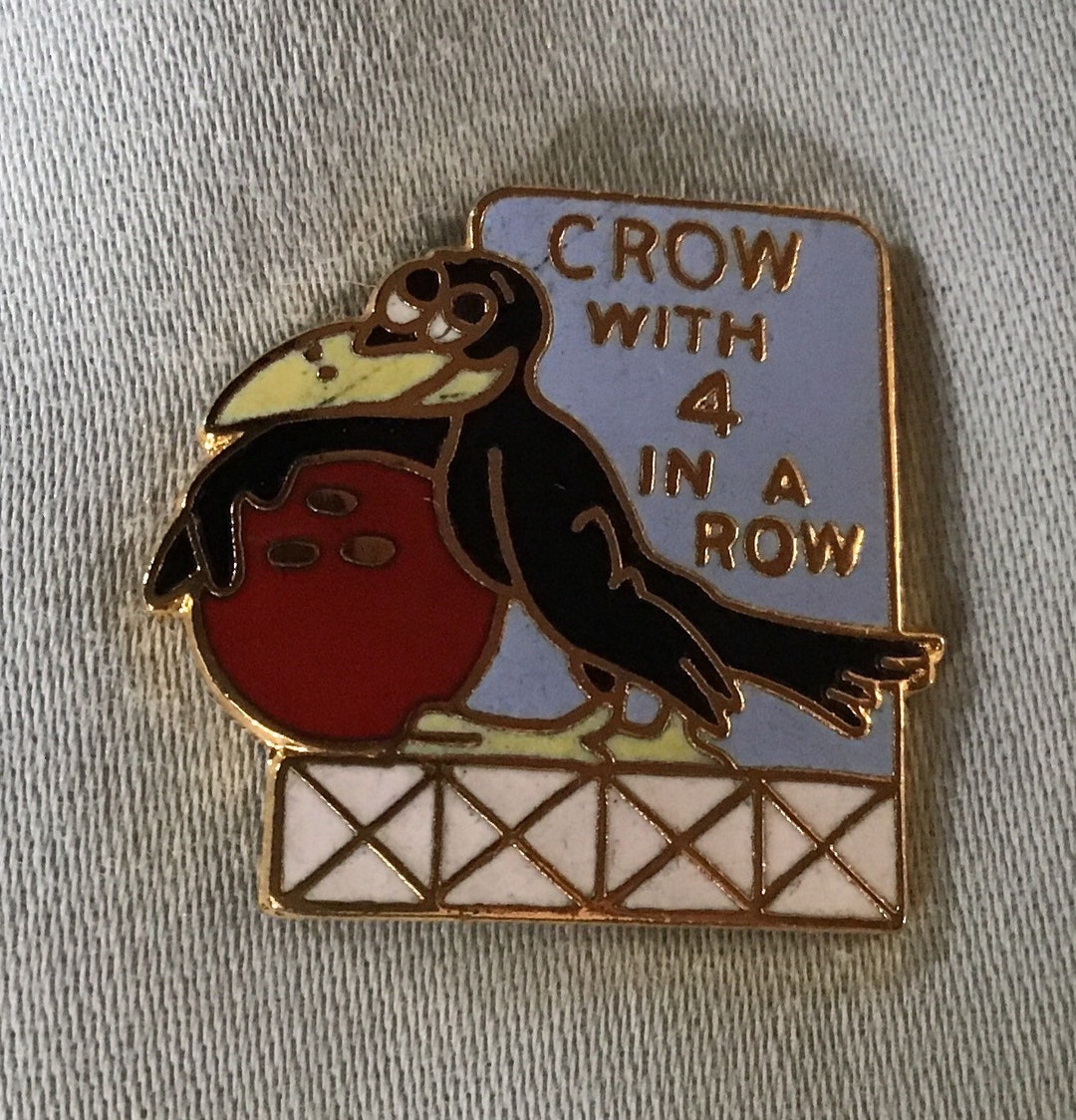 Vintage Bowling Lapel Pin “crow With 4 in a Row” - Etsy