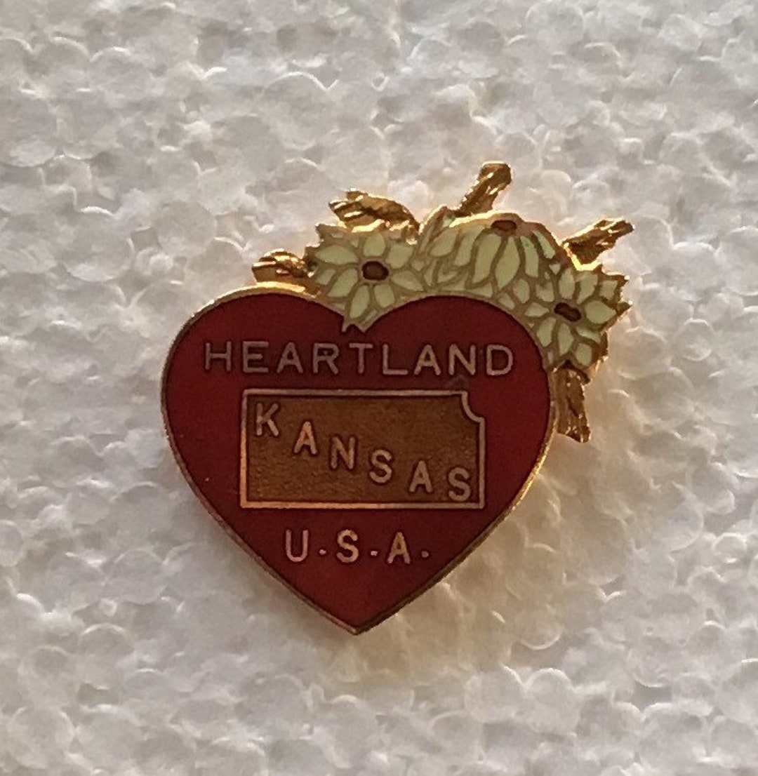 Vintage Lapel Pin Souvenir From Kansas - Etsy