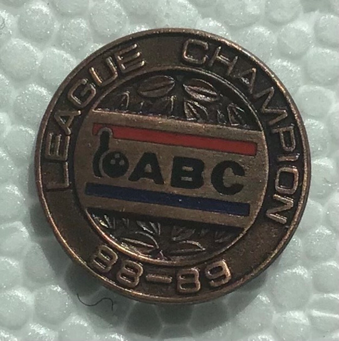 Lapel Pin ABC League Champion Pin 1988-89 - Etsy