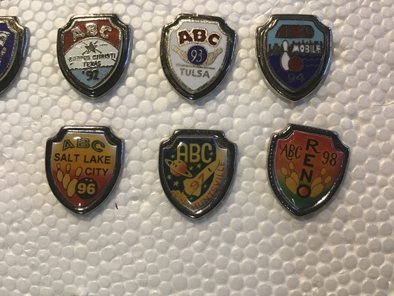 Collection of 16 ABC Tournament Shield Pins - Etsy