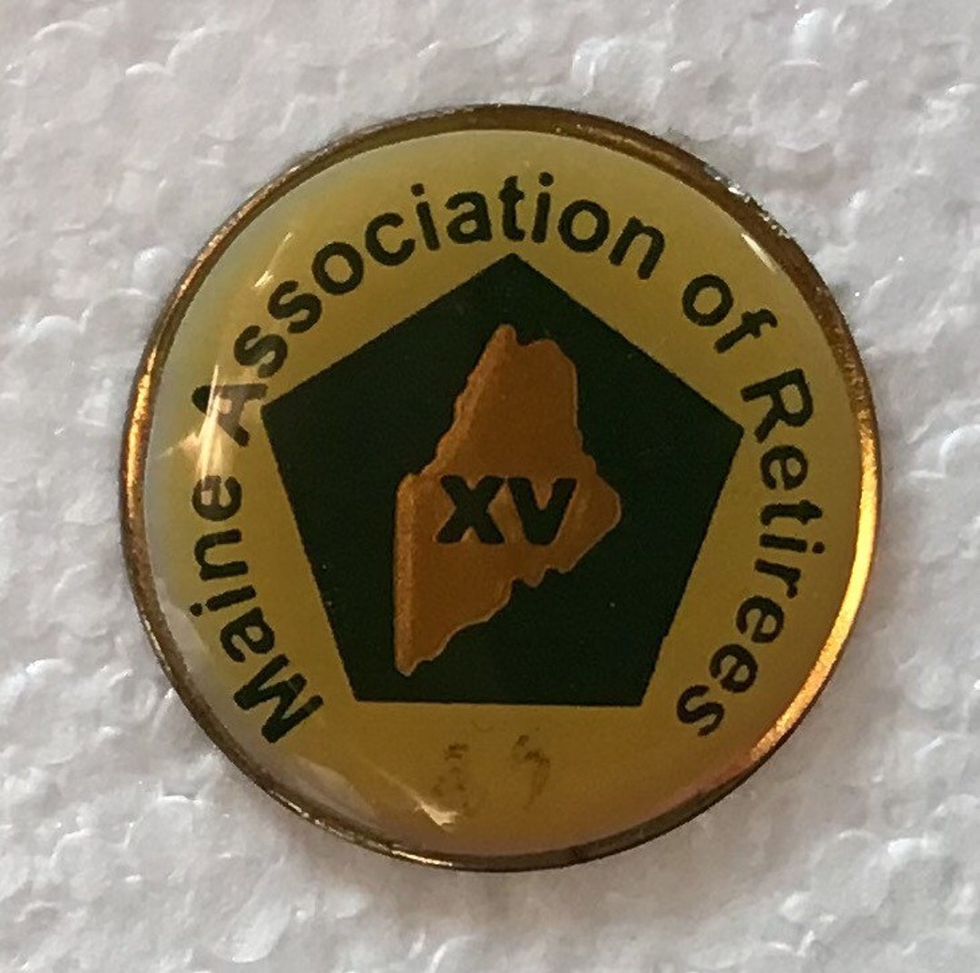 Vintage Lapel Pin Awarded by the Maine Association of Retirees - Etsy