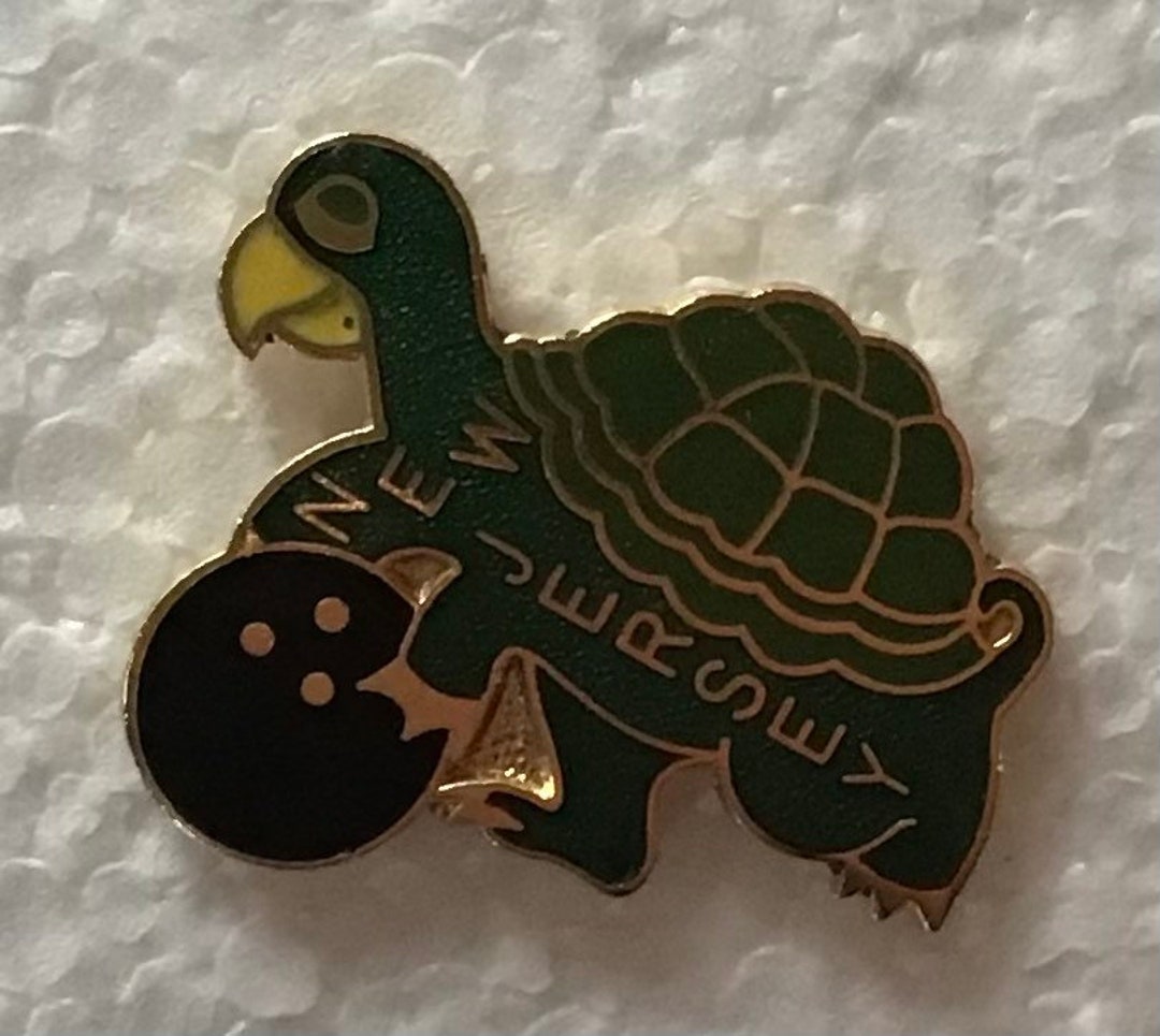 Lapel Pin Souvenir New Jersey Bowling Turtle - Etsy