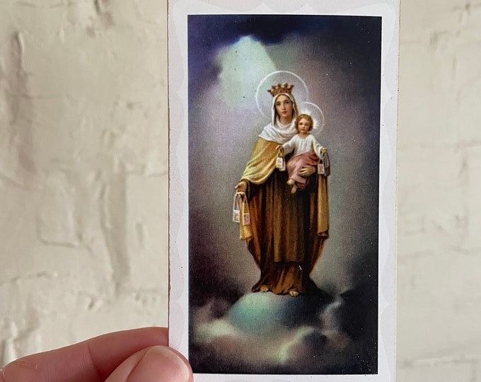 Our Lady of Mount Carmel Holy Card - Etsy