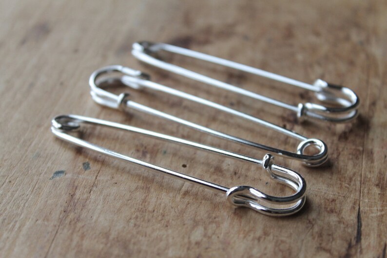 Extra Large 3 In. 70mm Silver Safety Pins Kilt Pins - Etsy