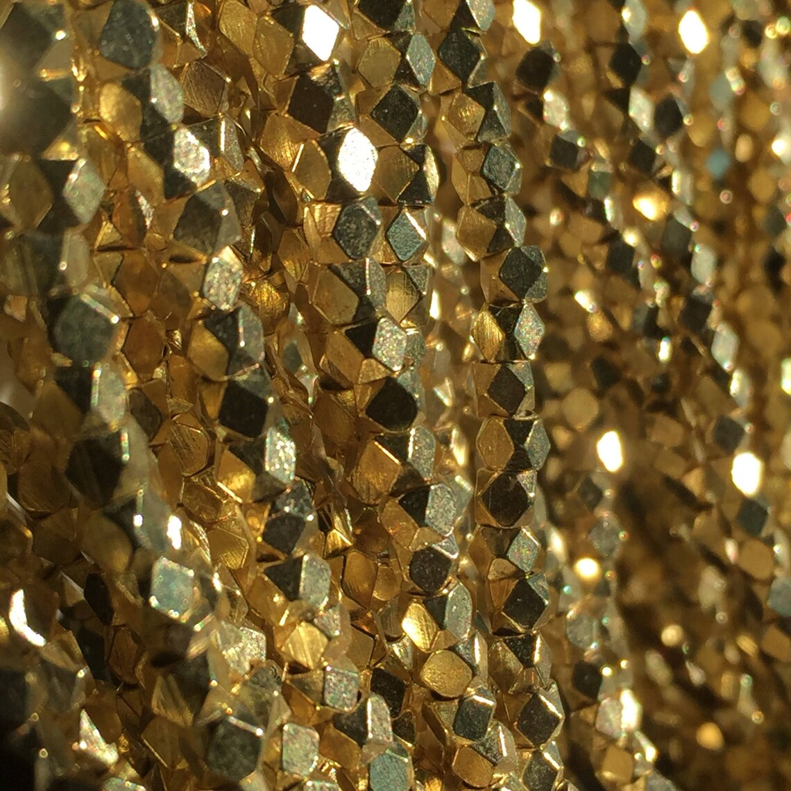 Luxor Bright Gold Small Cornerless Cube Beads 24 Stand - Etsy