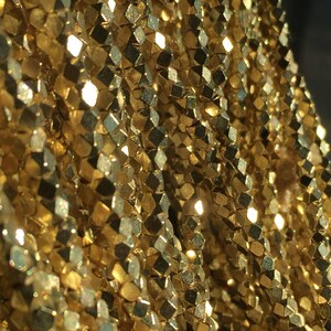 Luxor Bright Gold Small Cornerless Cube Beads 24 Stand Gold Plated 3 ...