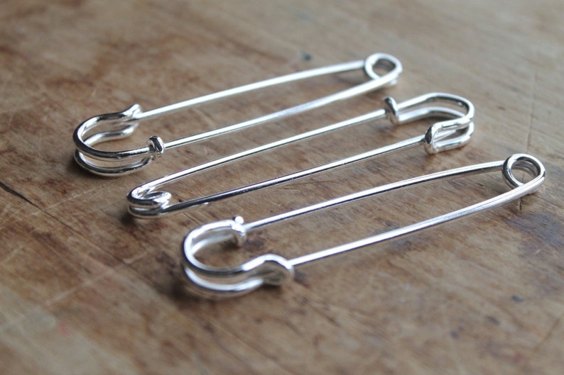 Extra Large 3 In. 70mm Silver Safety Pins Kilt Pins - Etsy