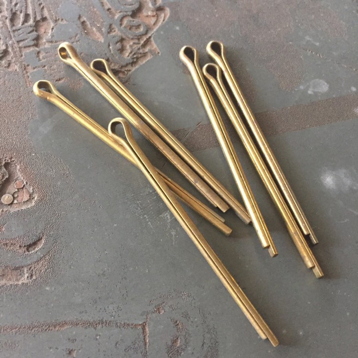 Vintage Cotter Pins 3 in 74mm Antique Raw Brass Machinery - Etsy