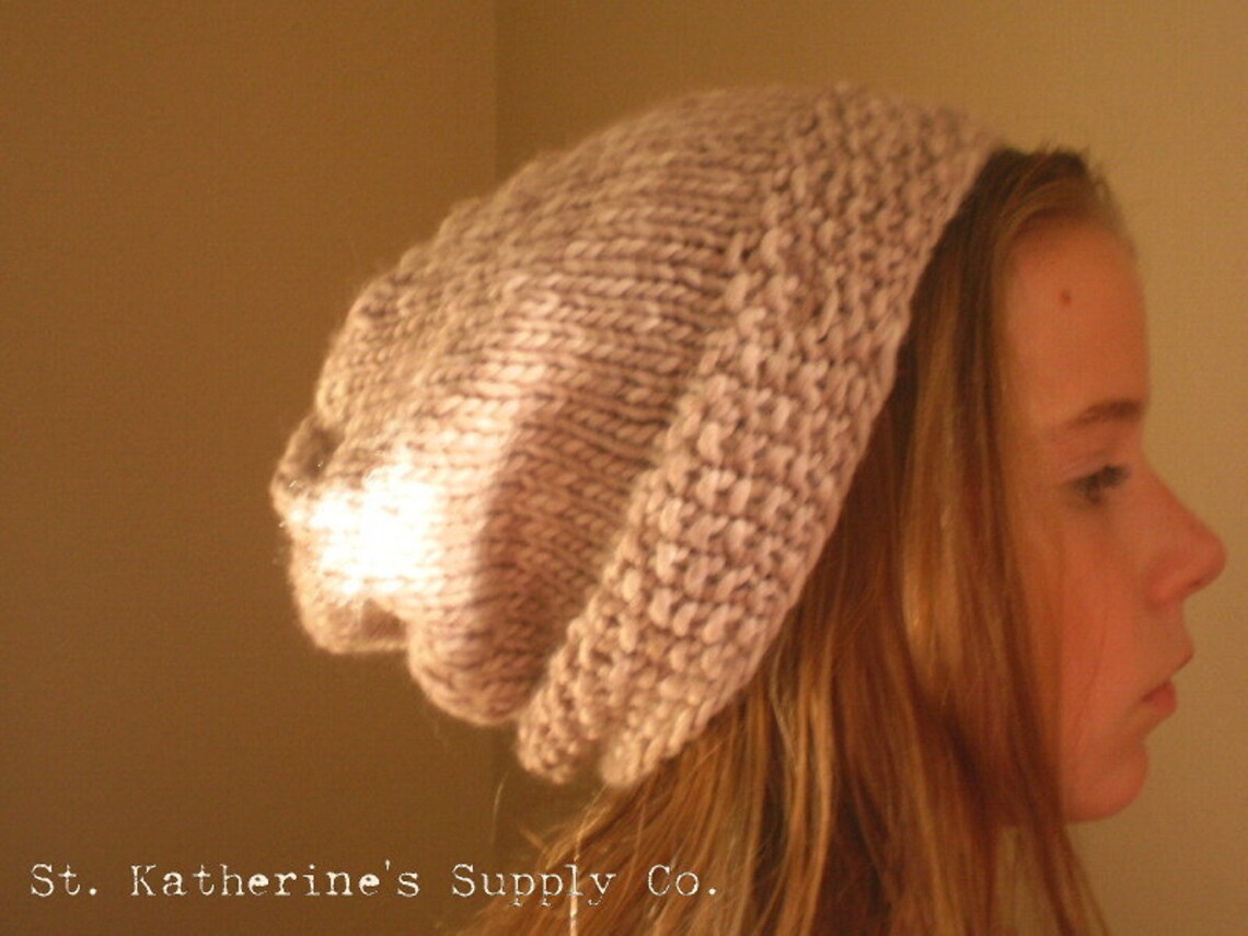 PDF Knitting Pattern Birch Bark Slouchy Beanie Hat - Etsy