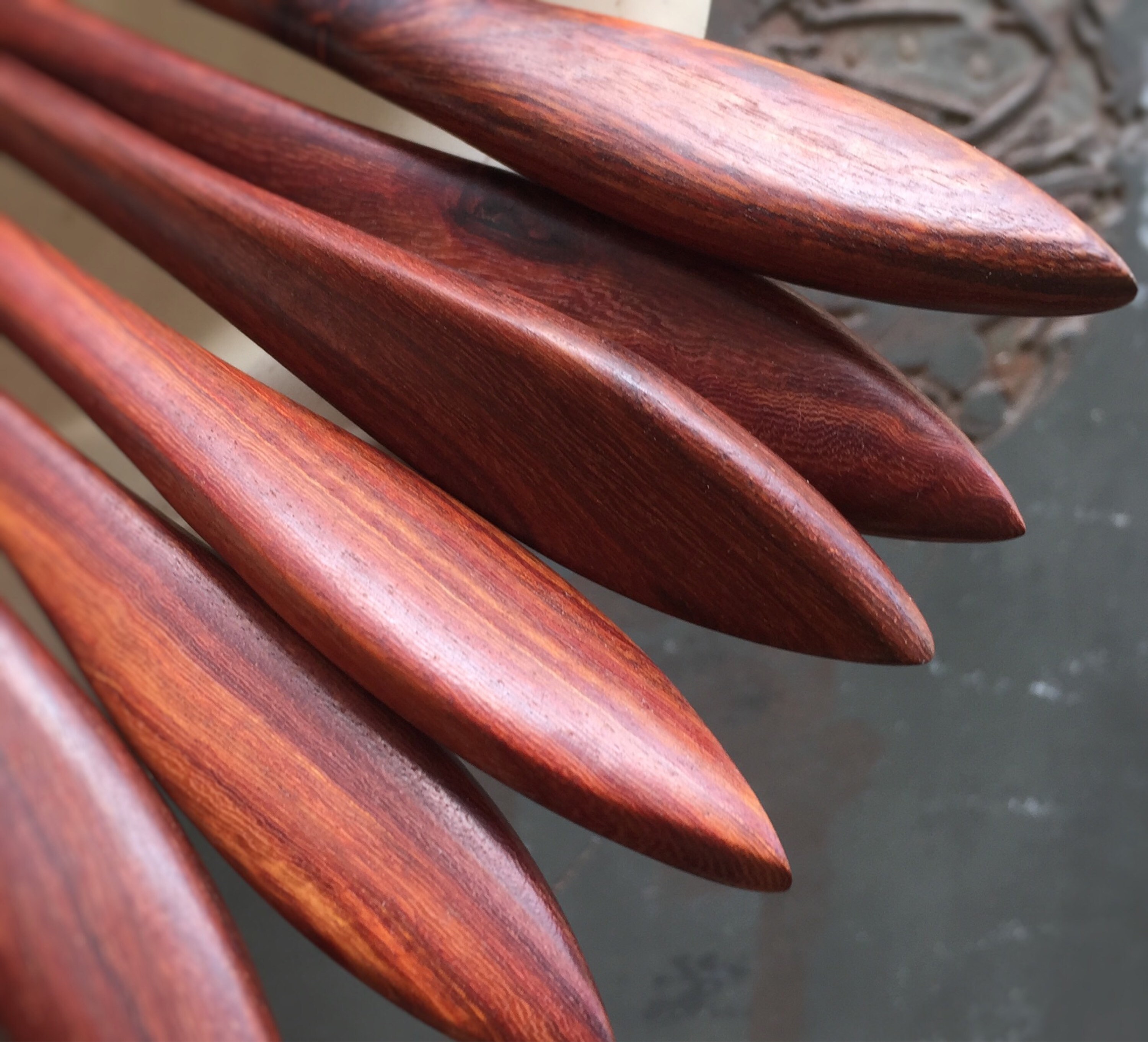 Lotus Petal Red Wooden Hair Stick With No Hole 7 Solid - Etsy