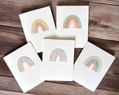 Boho Rainbow Blank Note Card Set Blank Notecard Stationery - Etsy