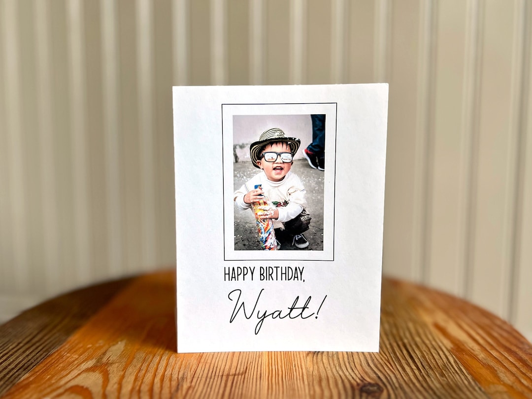 Custom Photo Birthday Card, Personalized Birthday Card, Picture ...