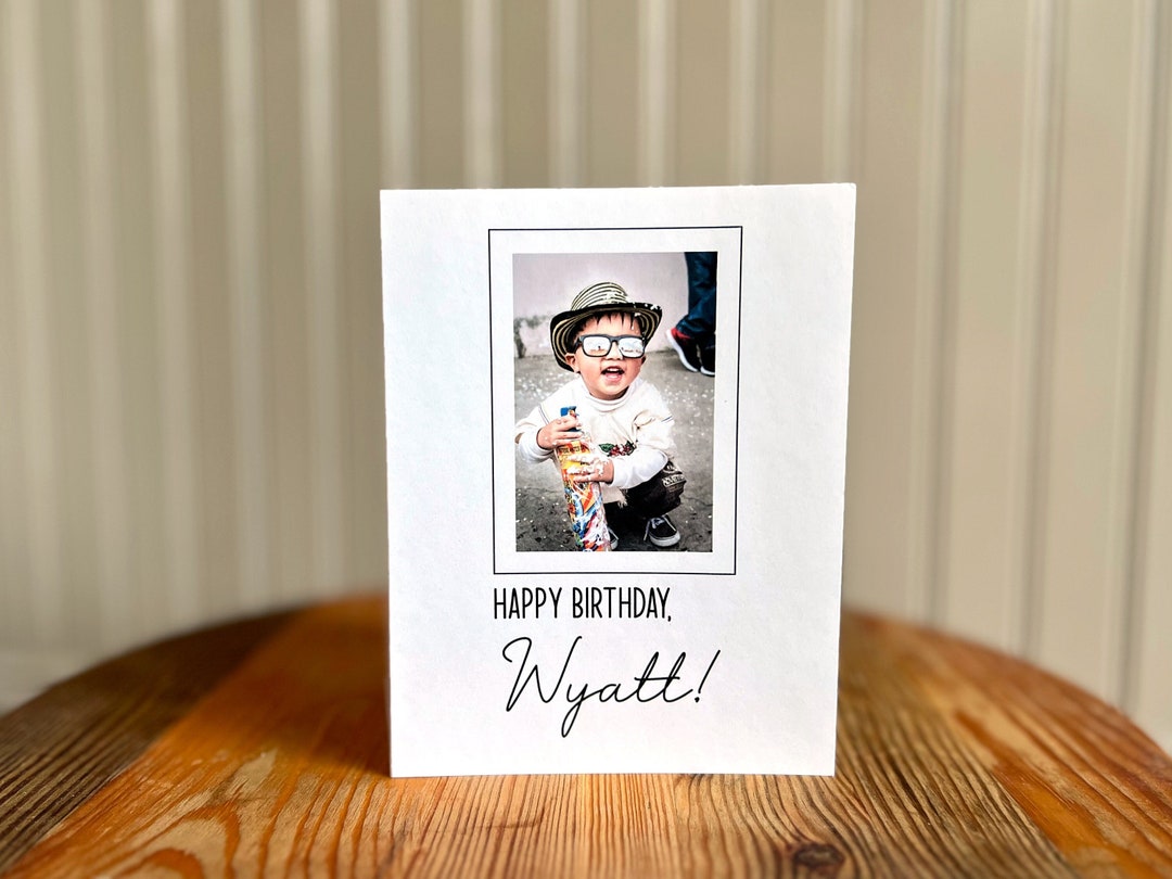 Custom Photo Birthday Card Personalized Birthday Card Picture