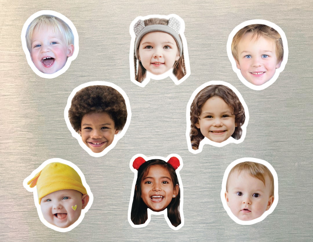 Personalized Face Magnets | Custom Photo Gift - Etsy