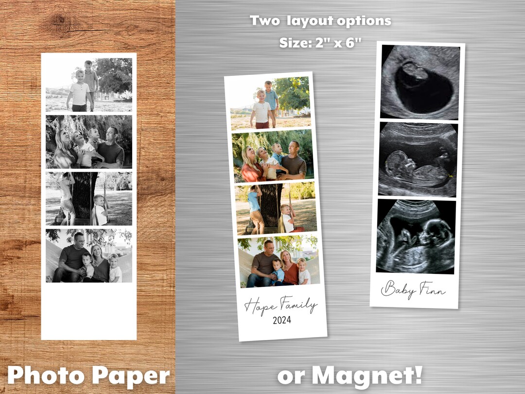 Custom Photo Booth Strip Magnet: Personalized Print, Wedding Favor - Etsy