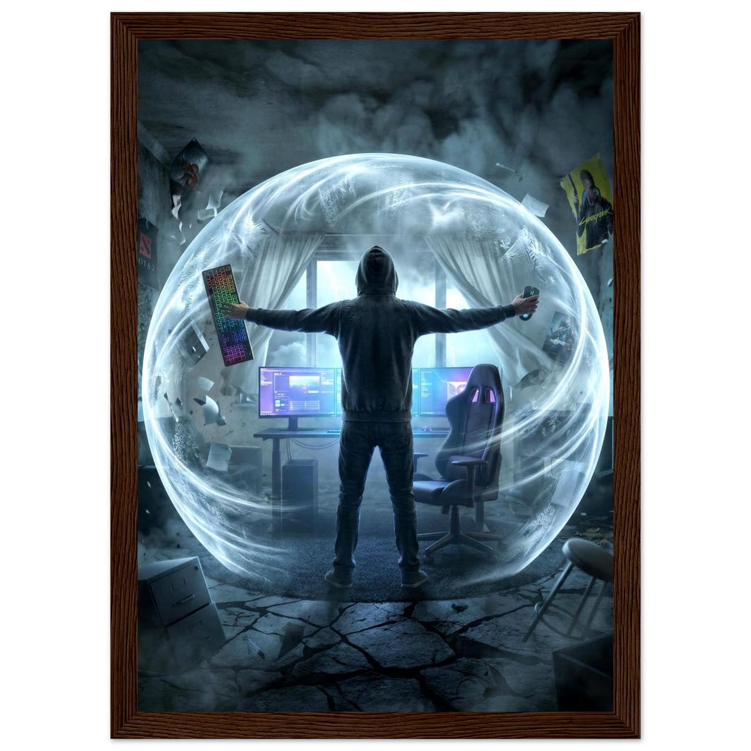 Spell Bound Gamer Art | Protective Bubble Fantasy Gaming Room Wall Art ...