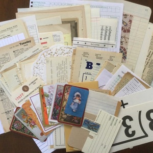 Vintage Ephemera Paper Pack 75 Pieces for Junk Journals / Crafts ...