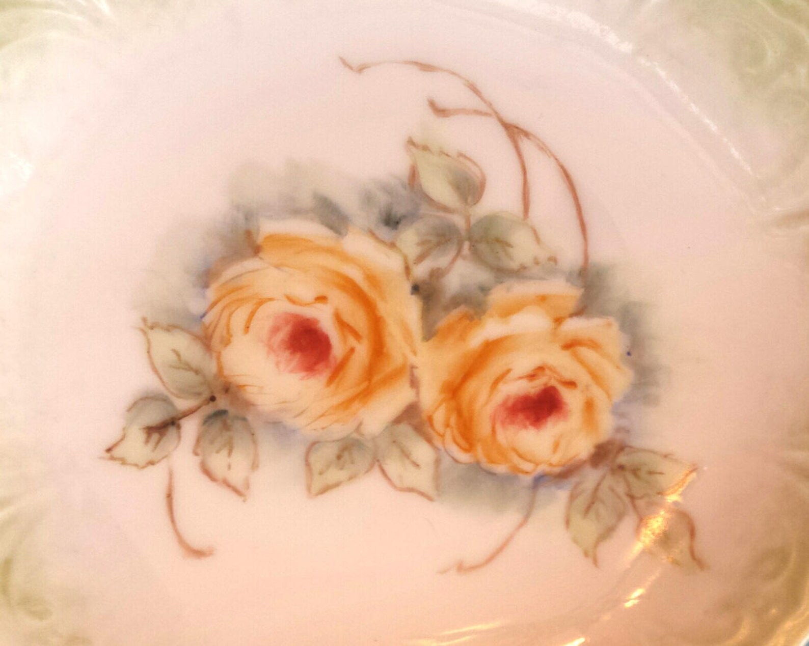 RARE Nancy Casterline Hand Painted Roses Small Plate Germany Bavaria ...
