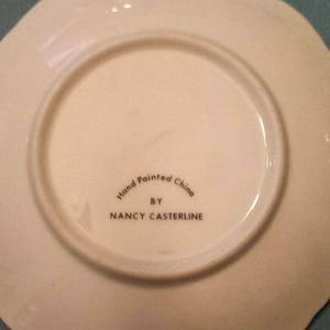 RARE Nancy Casterline Hand Painted Roses Small Plate Germany Bavaria ...