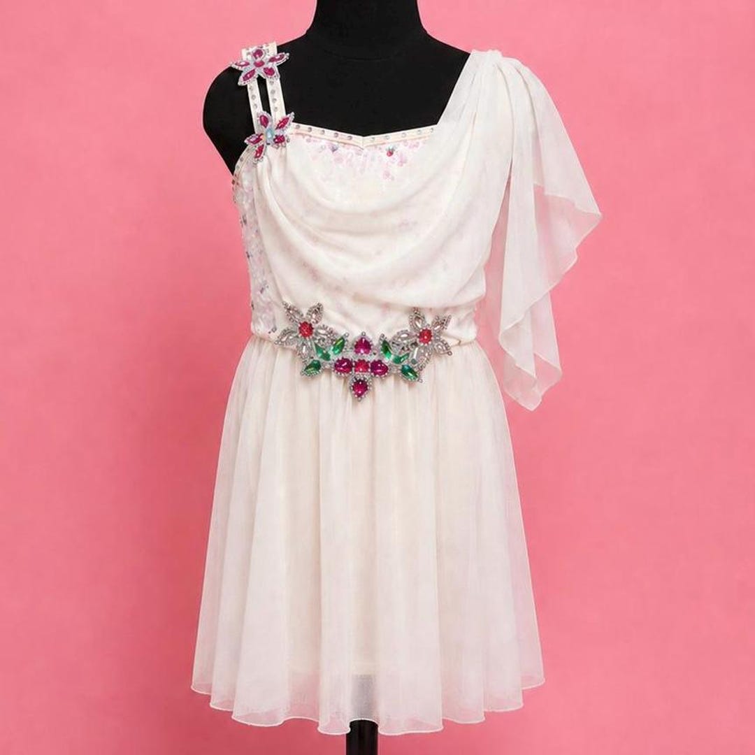 Rhinestone Lyrical Dance Costume | Floral Competition Costume | Girls ...