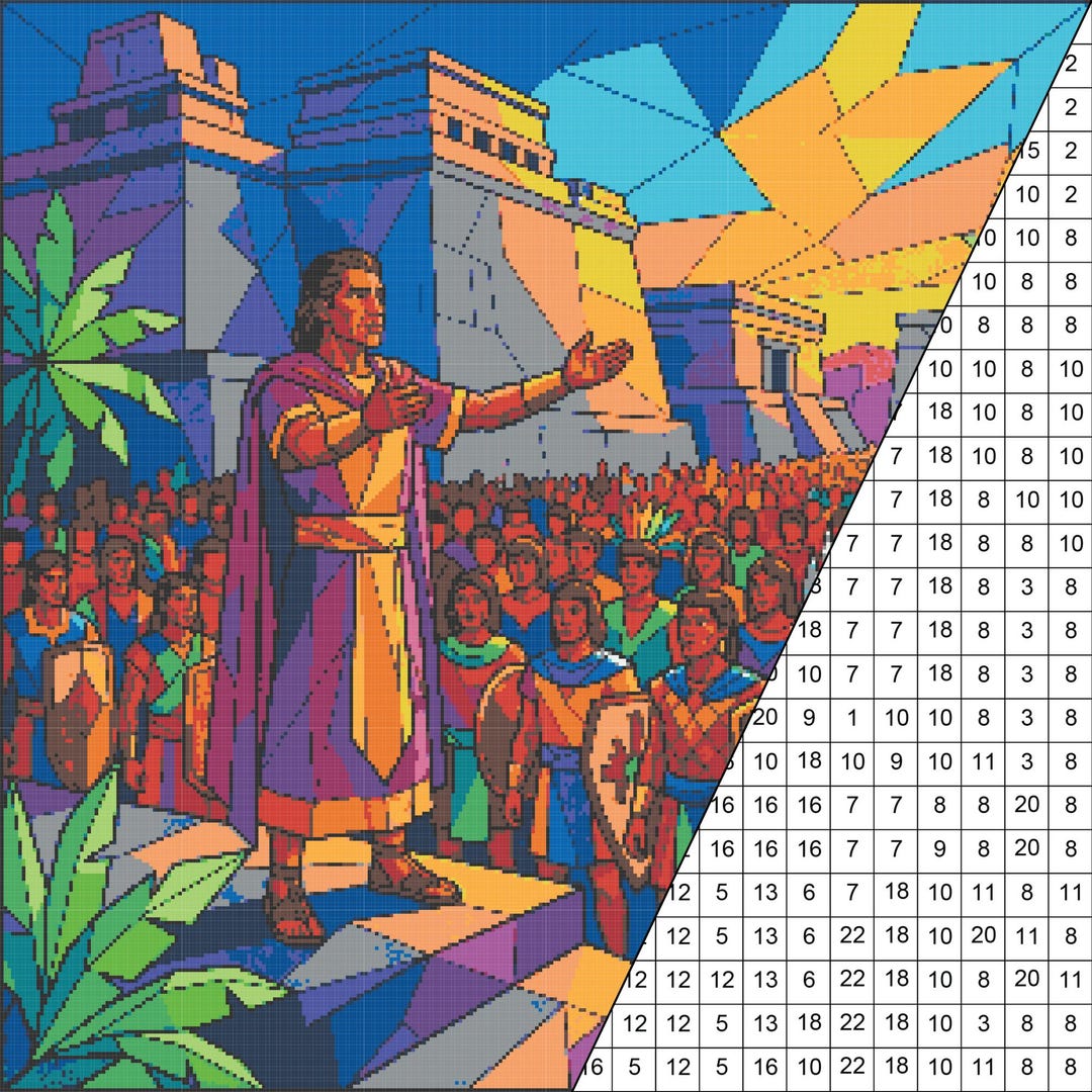 Helaman's Army Color by Number | PRINTABLE 48" Giant Poster ...