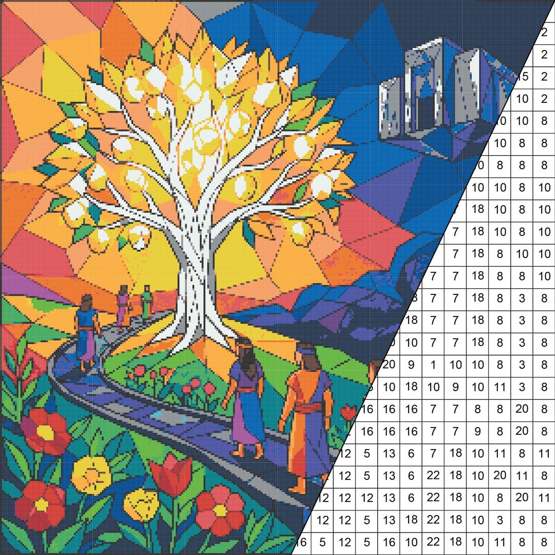 Lehi's Dream Color by Number | PRINTABLE 48" Giant Poster | Watercolor ...