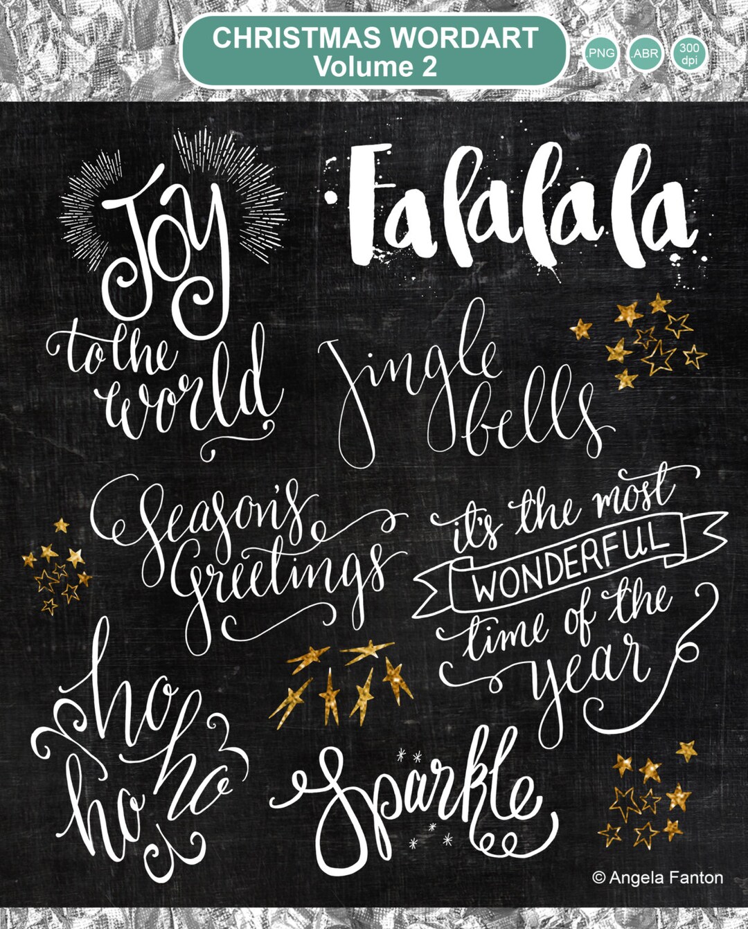 Christmas Overlays ~ Seasonal Clipart ~ Hand-drawn Holiday Digital ...