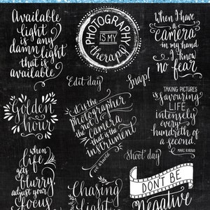 Photography Overlays ~ Quote Clipart ~ Hand-drawn Words Editable ...