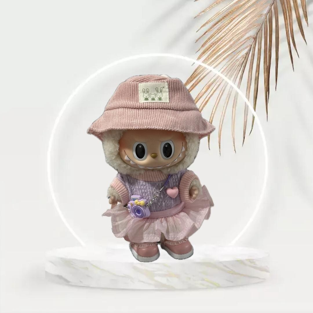 Cute & Stylish Labubu Outfit for the Monsters Macaron Have a Seat ...