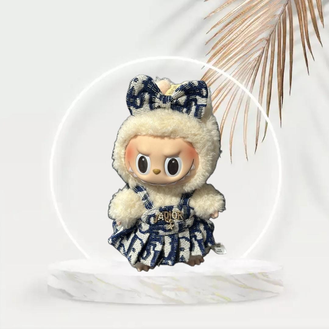 Blue Cute & Stylish Labubu Outfit for the Monsters Macaron Have a Seat ...
