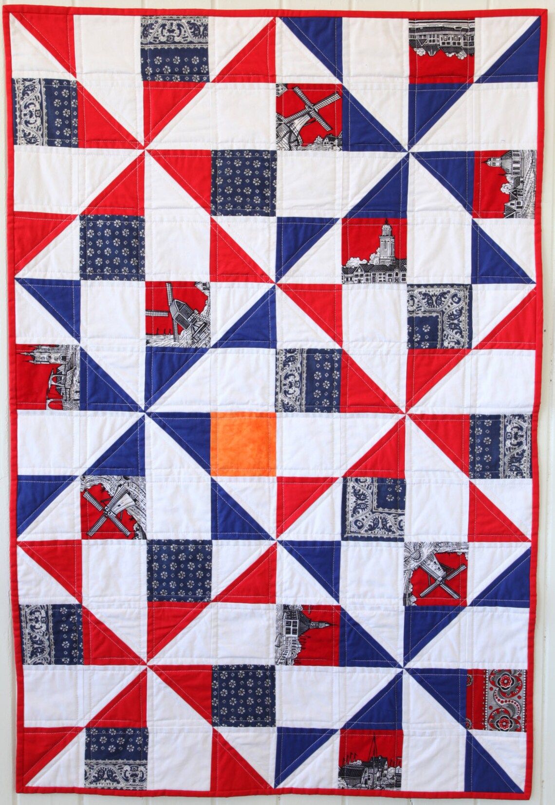 Dutch Windmills Baby Quilt PDF Pattern - Etsy