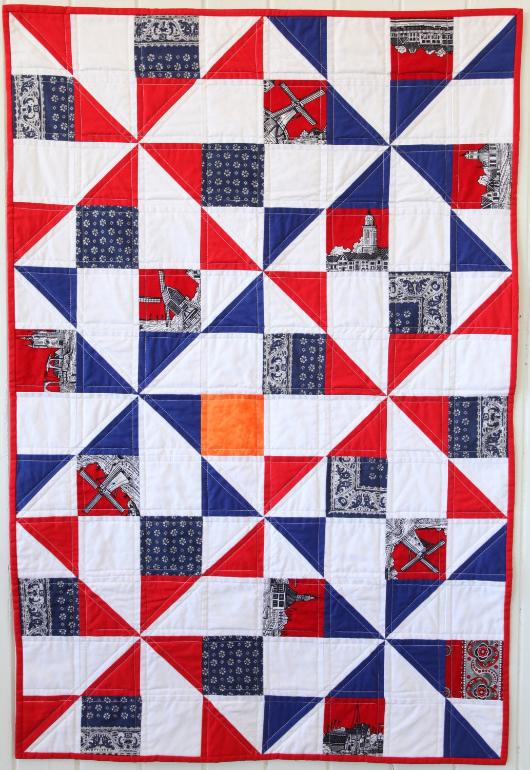 Dutch Windmills Baby Quilt PDF Pattern - Etsy