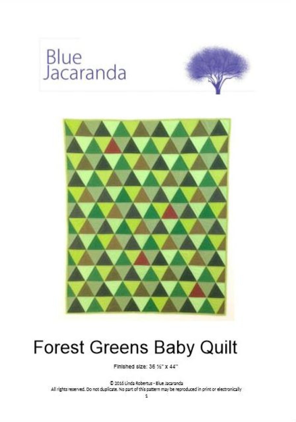 Forest Greens Baby Quilt PDF Pattern - Etsy