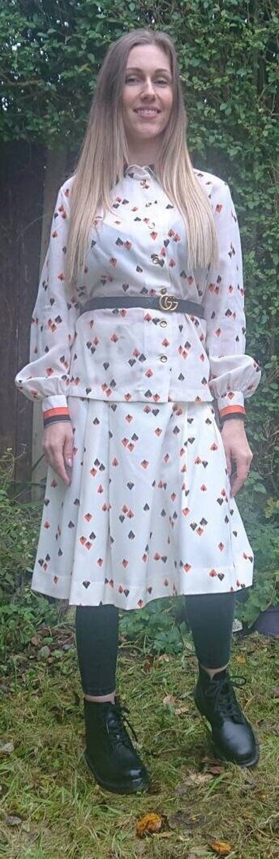 Vintage skirt and blouse suit circa 1970's by Gillian… - Gem