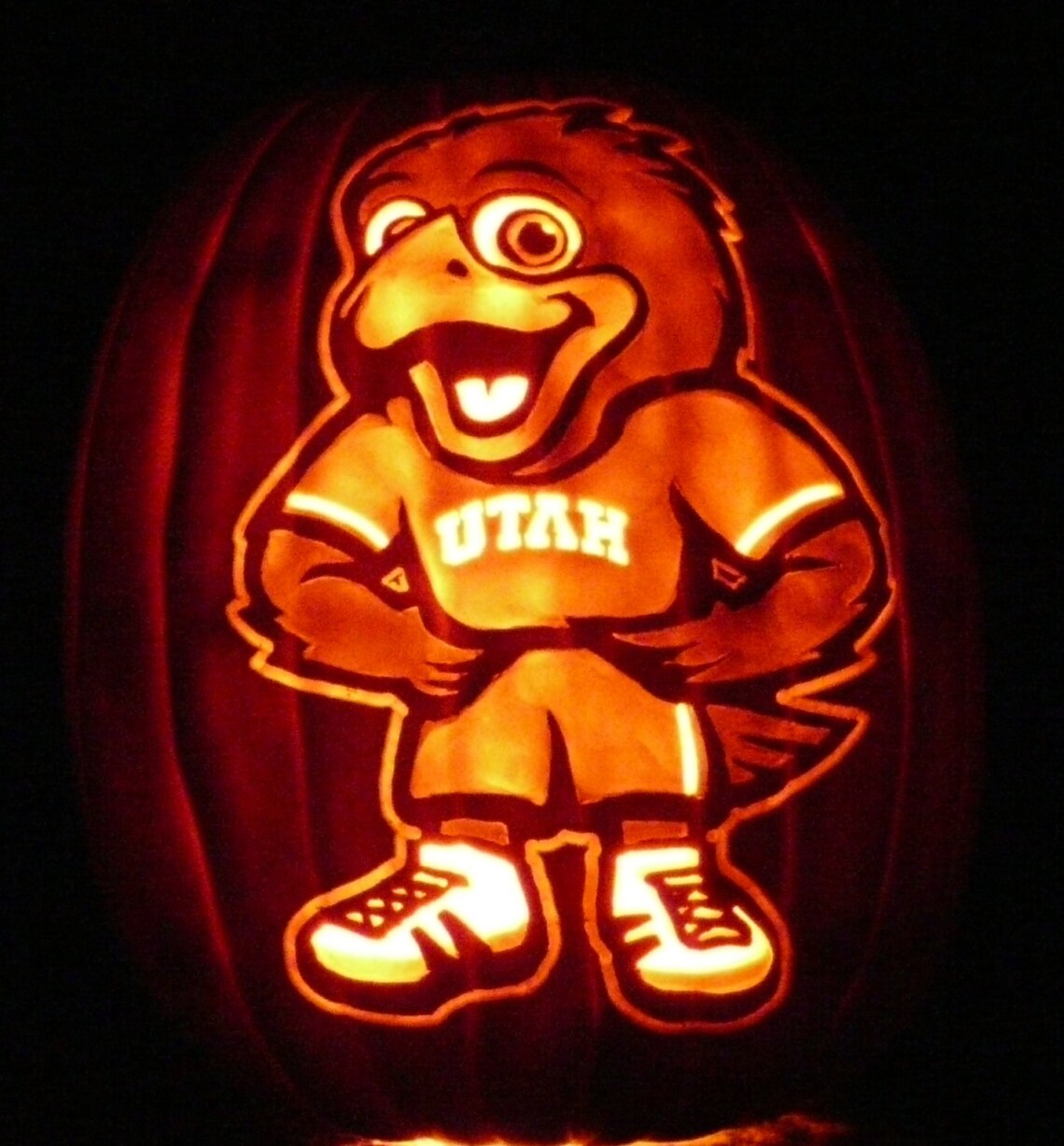 LICENSED University of Utah Swoop Mascot Hand-carved Foam Pumpkin - Etsy