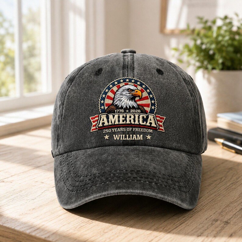 Personalized America 250 Hat, Custom Patriotic Eagle Cap, USA 250th ...