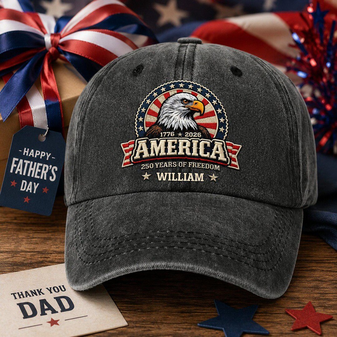 Personalized America 250 Hat, Custom Patriotic Eagle Cap, USA 250th ...