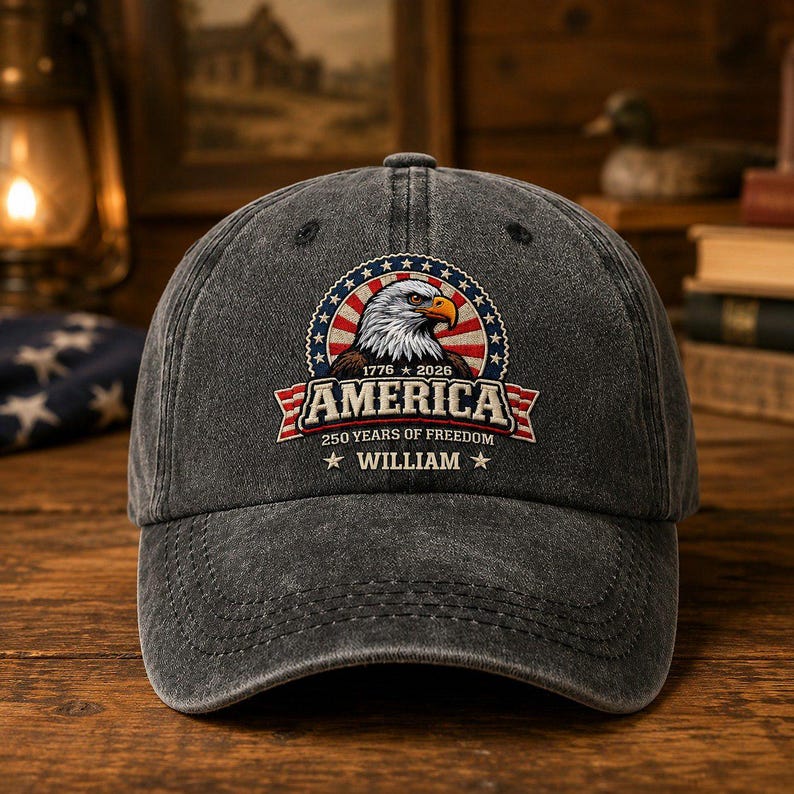 Personalized America 250 Hat, Custom Patriotic Eagle Cap, USA 250th ...