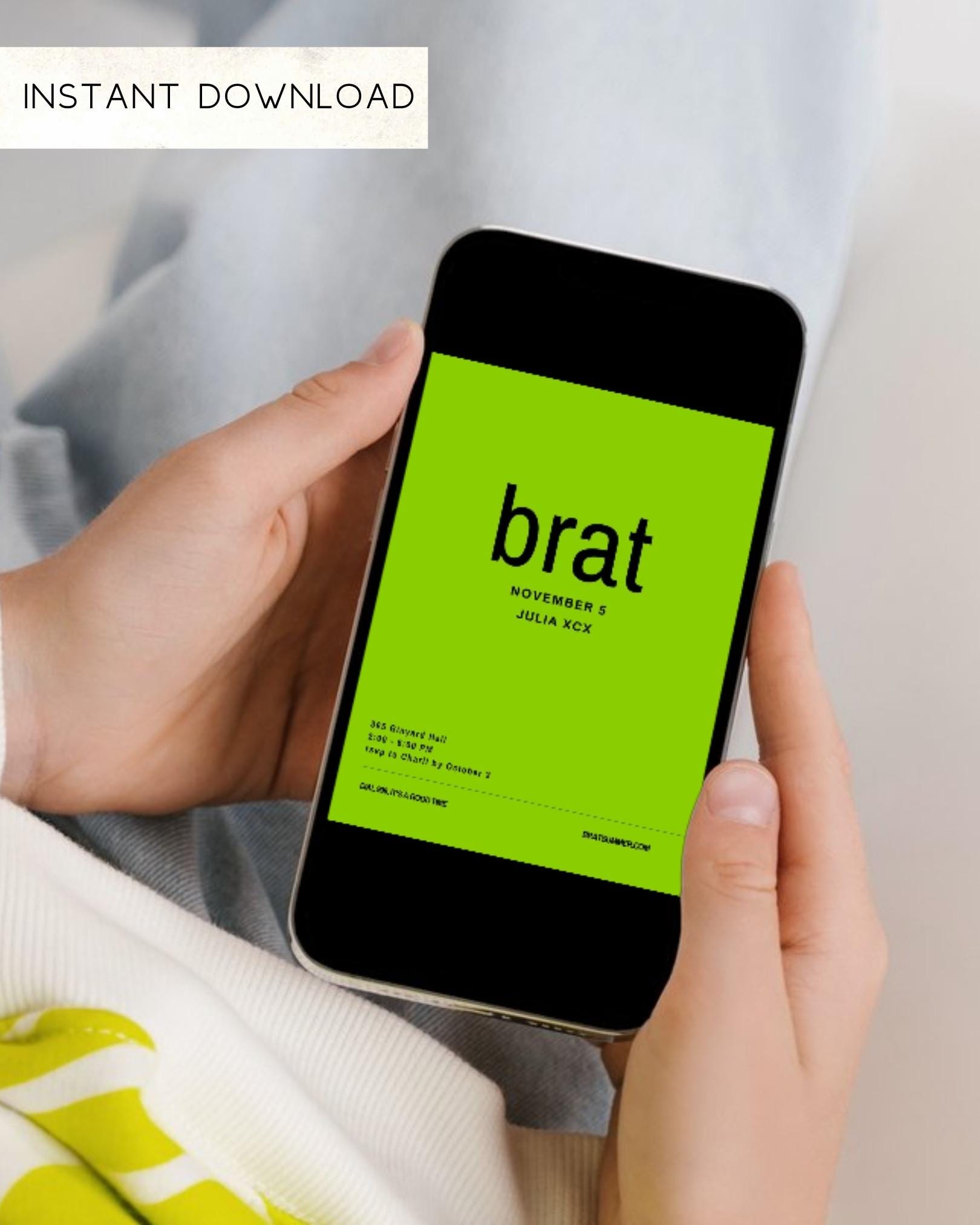 DIGITAL DOWNLOAD Brat Theme Invitation - Etsy