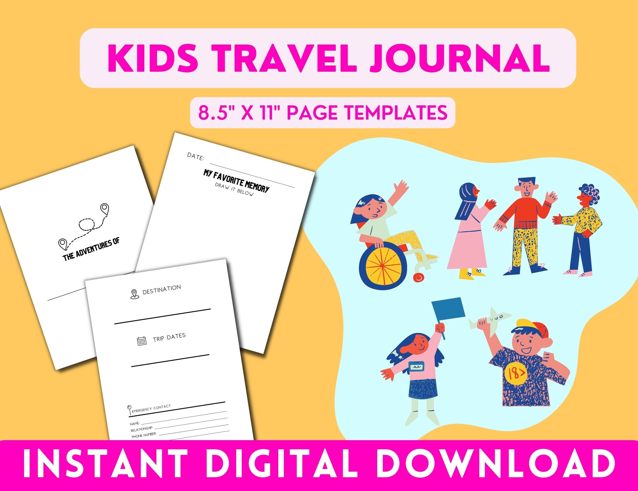 Kids Travel Journal Instant Download - Etsy