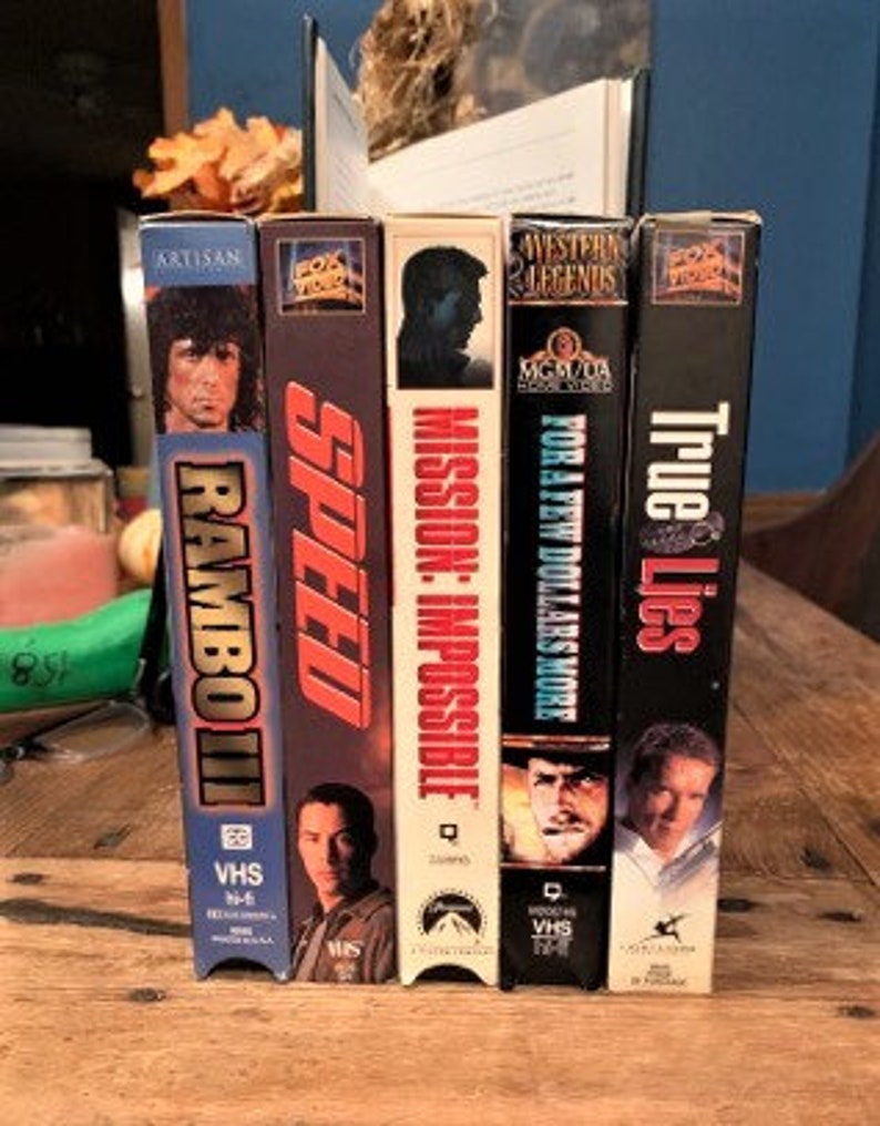 Five Vintage Action VHS Movies Only 20 Dollars Eastwood, Keanu Reeves ...