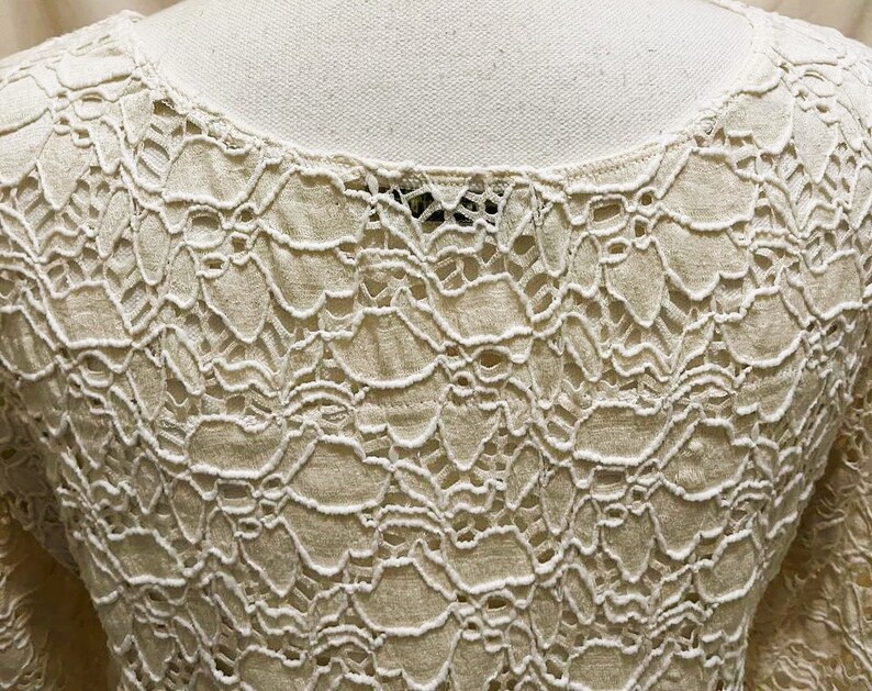 French Vanilla Eyelet Top ~ Peck & Peck Weekend ~ Crochet ~ Lined ...