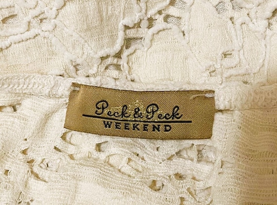 French Vanilla Eyelet Top ~ Peck & Peck Weekend ~ Cro… - Gem