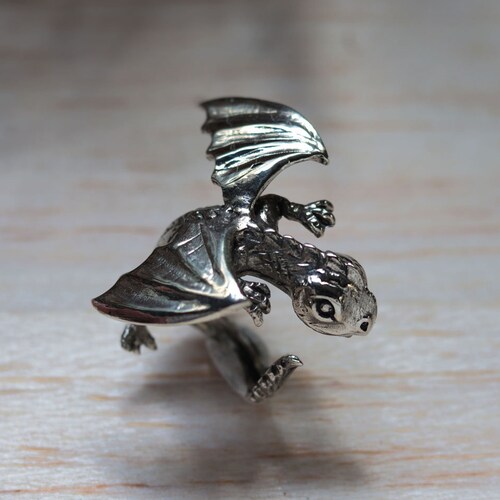 River Dragon Japanese Ring for Unisex Made of Sterling Silver - Etsy
