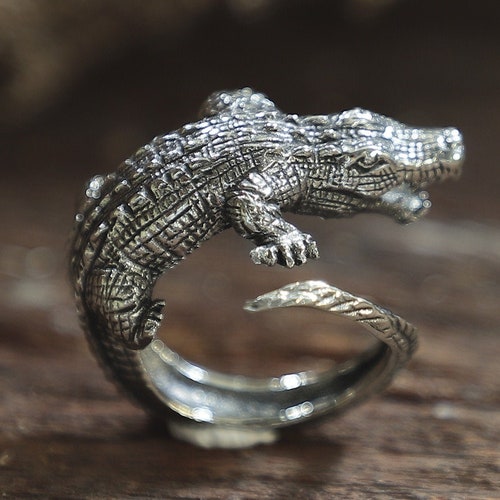 Snail and Gecko Ring for Men Made of Sterling Silver 925 Boho - Etsy