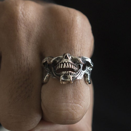 Grim Reaper Sickle Ring for Men Made of Sterling Silver 925 - Etsy