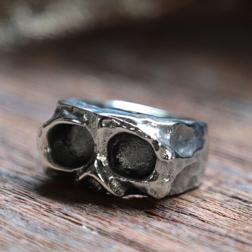 Bald Beard Skull Ring for Men Made of Sterling Silver 925 - Etsy
